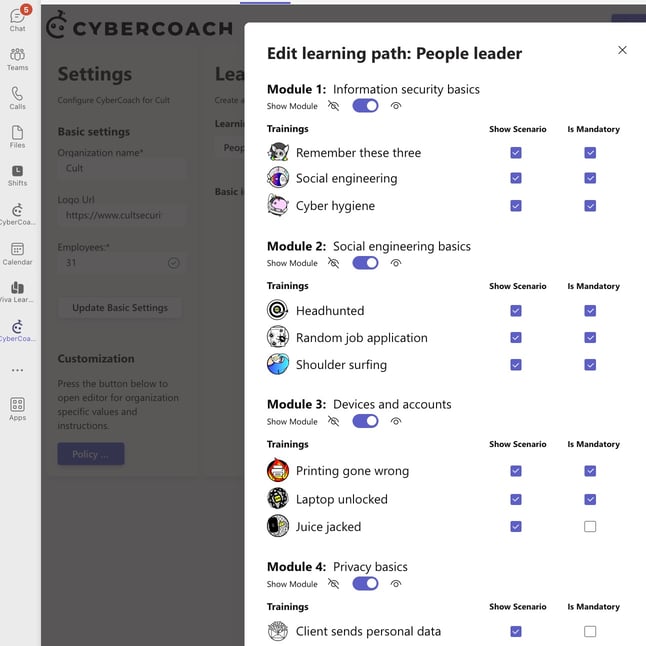 Role-based Learning Paths